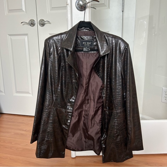FUDA | Jackets & Coats | Vintage Leather Fuda Blazer | Poshmark